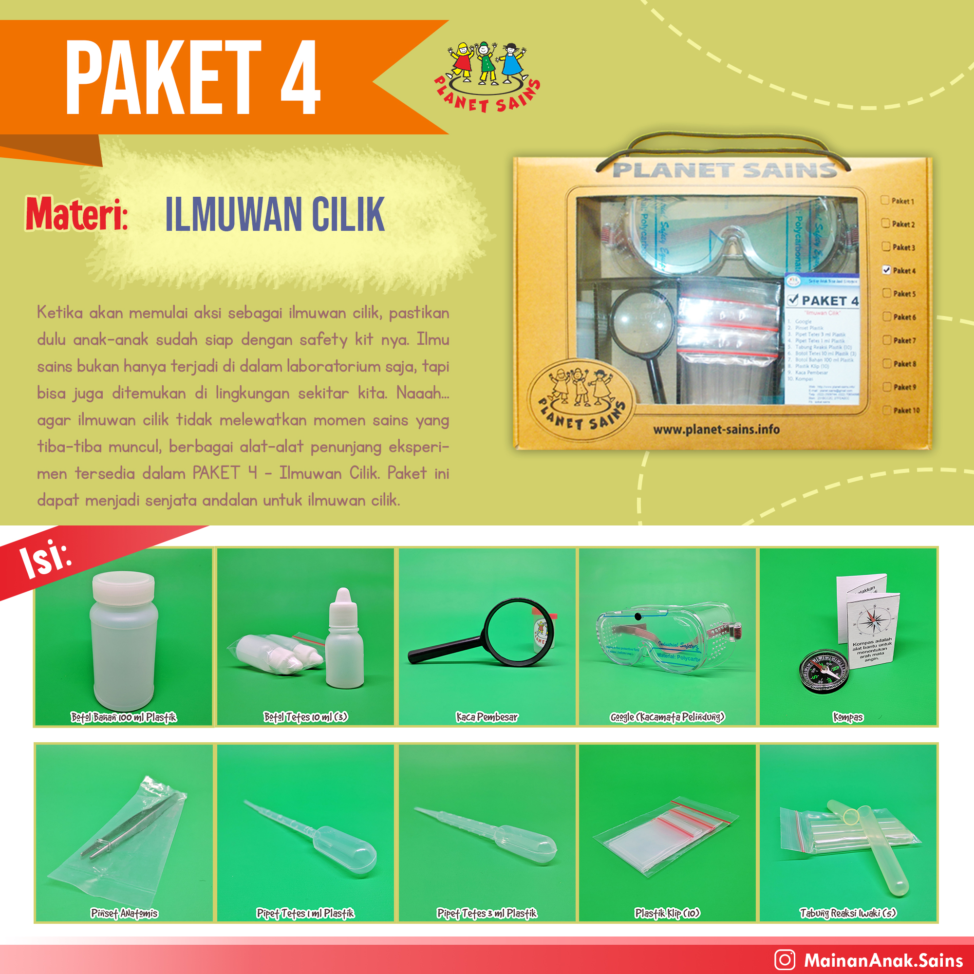 Produk Kit Sains Terlengkap - KIT PLANET SAINS